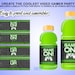Gamer Party Drink 12 Oz. & 20 Oz. Sports Bottles Wrapper Labels Video ...