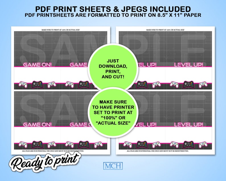 Gamer Party Food Tent Labels, Video Game Party Gaming Birthday ...