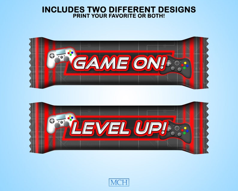 Gamer Party 1.86 Oz Snickers Candy Bar Wrapper Labels Video Game Gaming ...