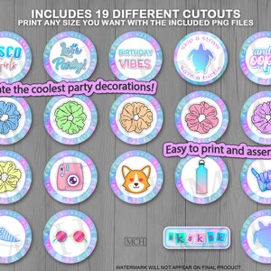 VSCO Girl Party Centerpieces, Vscogirl Birthday Vsco Party Cake Topper ...