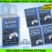 Gamer Party Favor Gift Bag Label Wrap Video Game Party Gaming Birthday ...