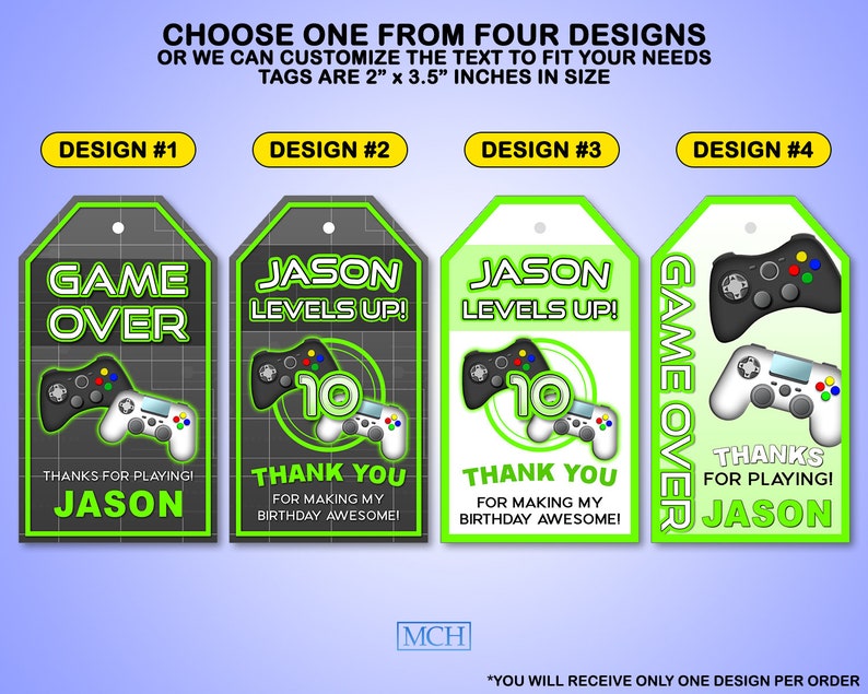 Gamer Party Favor Gift Tags Video Game Gaming Birthday Candy - Etsy