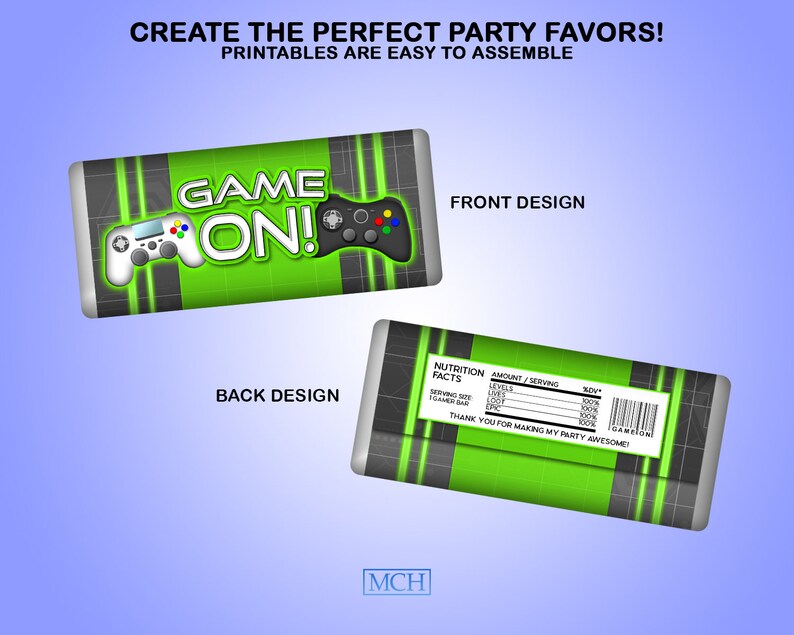 Gamer Party Candy Bar Wrapper Labels Video Game Party Gaming - Etsy