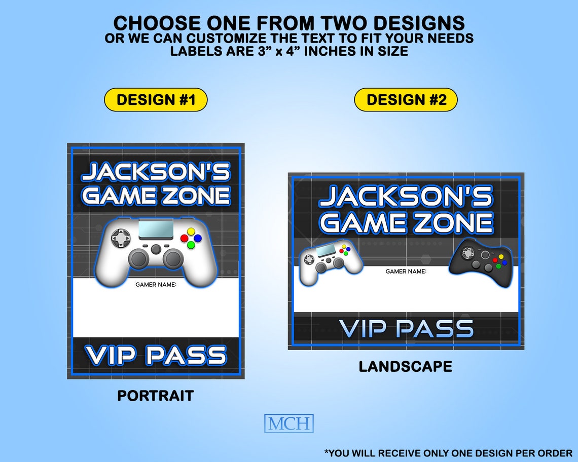 Gamer VIP Party Passes V.I.P. Pass Cards Video Game Party - Etsy