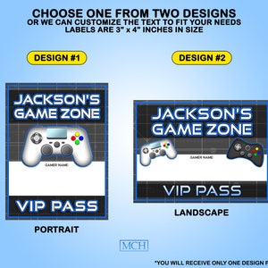 Gamer VIP Party Passes, V.I.P. Pass Cards, Video Game Party Gaming ID ...