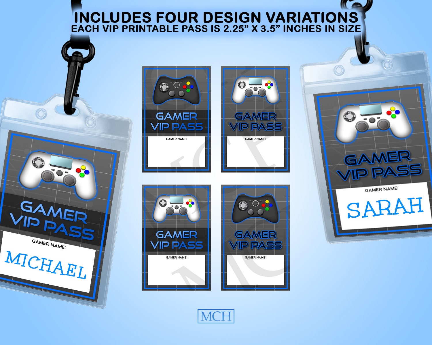 Gamer VIP Party Passes, V.I.P. Cards, Birthday Party Passes, Video Game ...