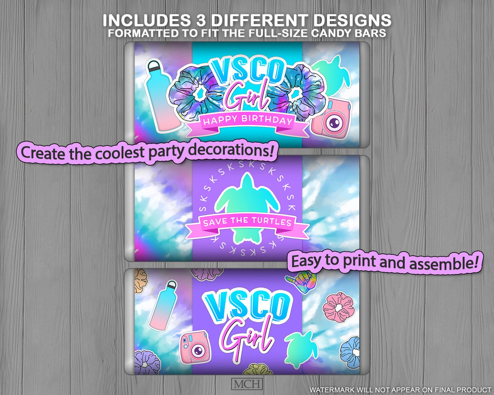 VSCO Girl Party Candy Bar Wrapper Labels, Vscogirl Birthday Vsco Party ...