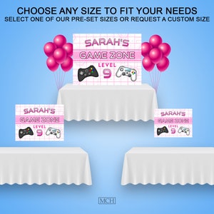 Gamer Party Backdrop Banner, Personalized Video Game on Game Party ...