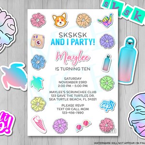 VSCO Girl Invitation Birthday Party, Personalized VSCO Party, Vscogirl ...