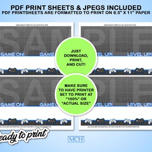 Gamer Party Food Tent Labels, Video Game Party Gaming Birthday ...