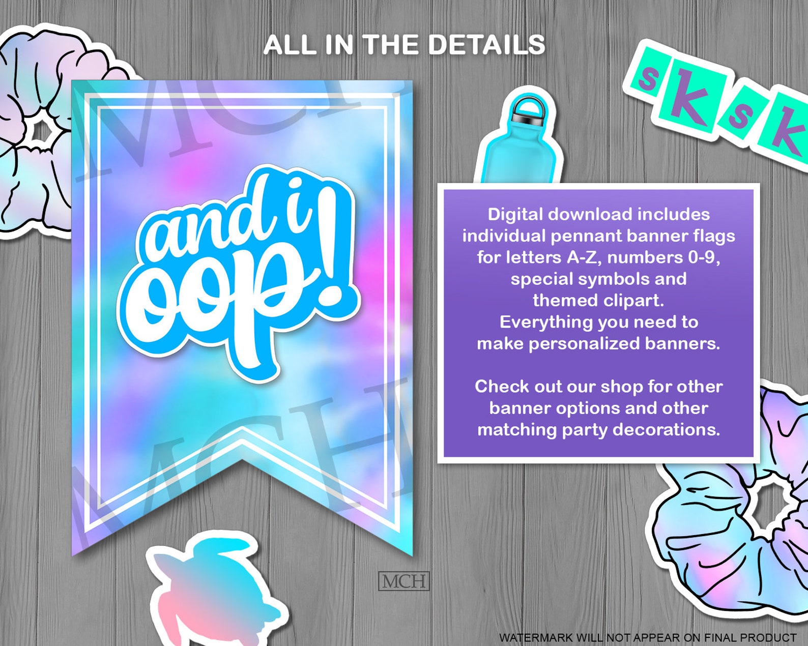 VSCO Girl Party Banner, Vscogirl Birthday Vsco Party Backdrop ...