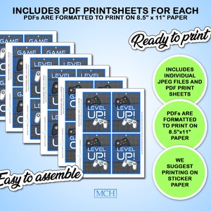 Gamer Party Drink 6 Oz. Juice Pouch Wrapper Labels, Video Game Party ...