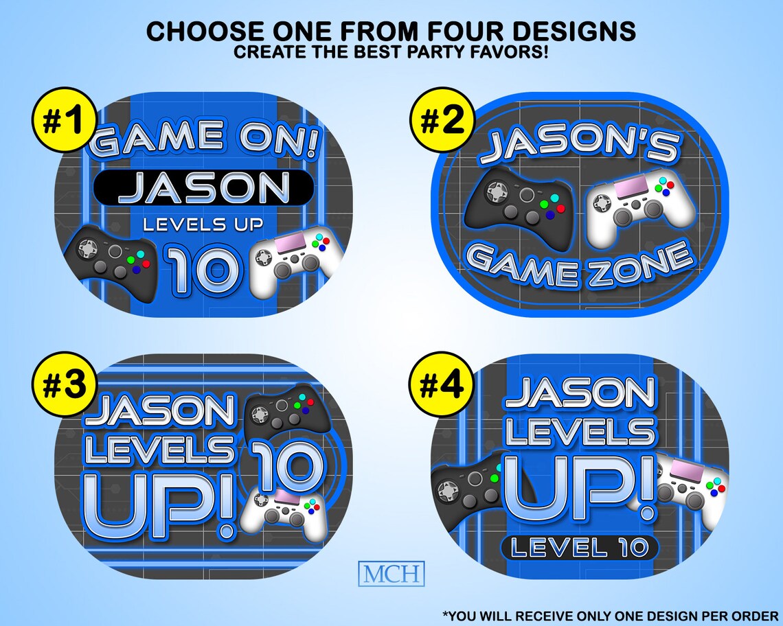 Gamer Party Chips 0.67 Oz Snack Stack Labels & Wrap - Etsy