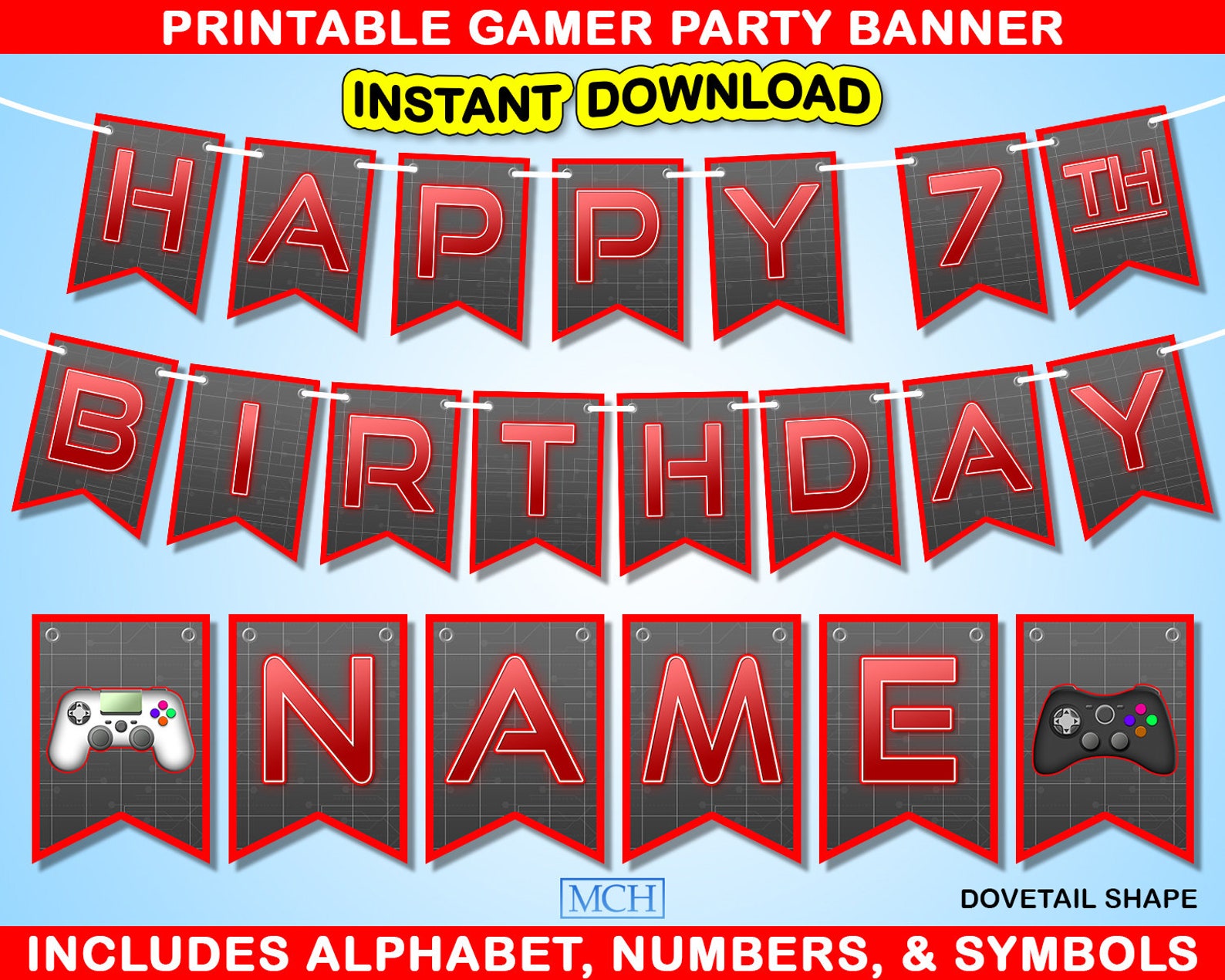 Gamer Party Banner Video Game Truck Party Gaming Backdrop - Etsy