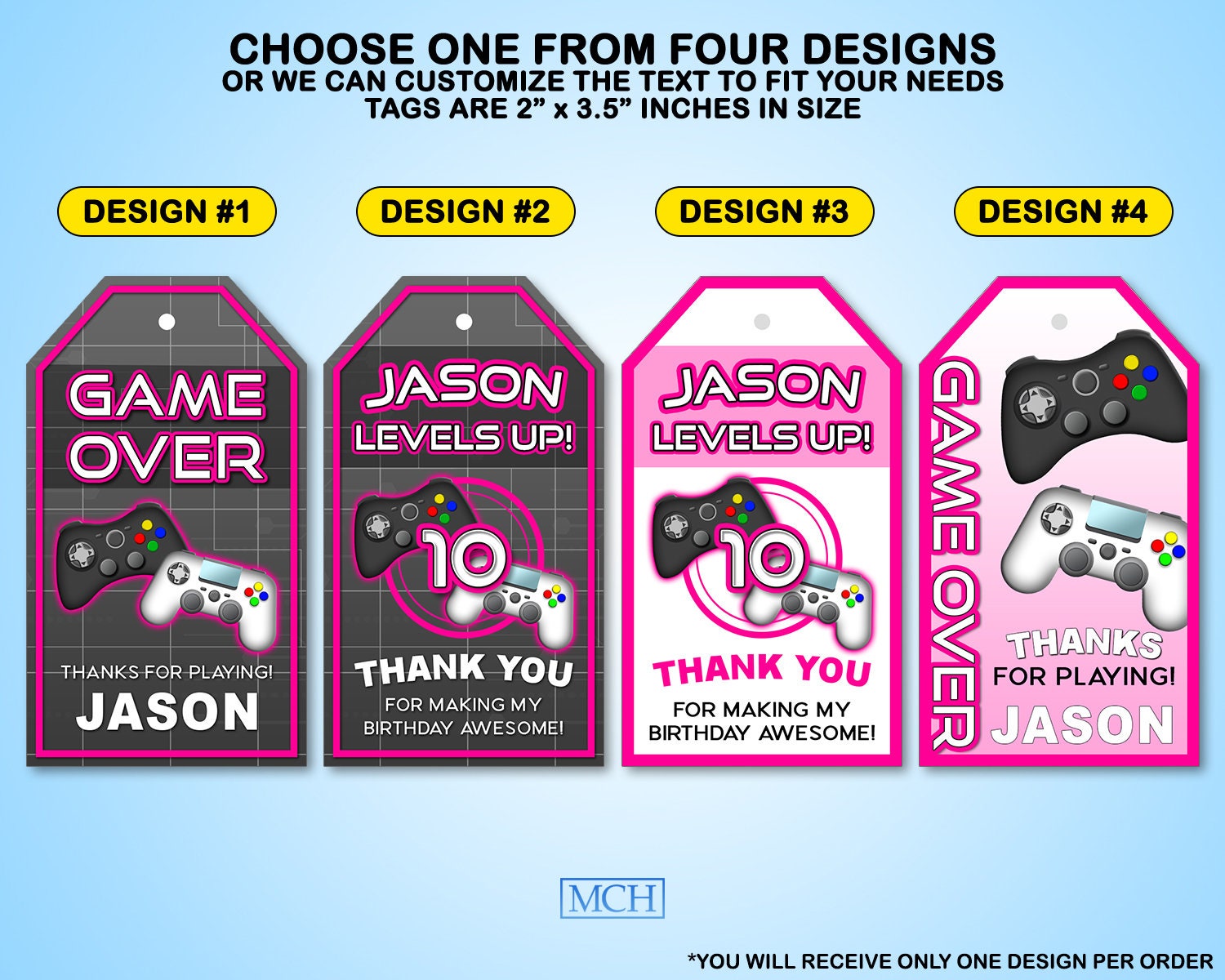 Gamer Party Favor Gift Tags Video Game Gaming Birthday Candy - Etsy