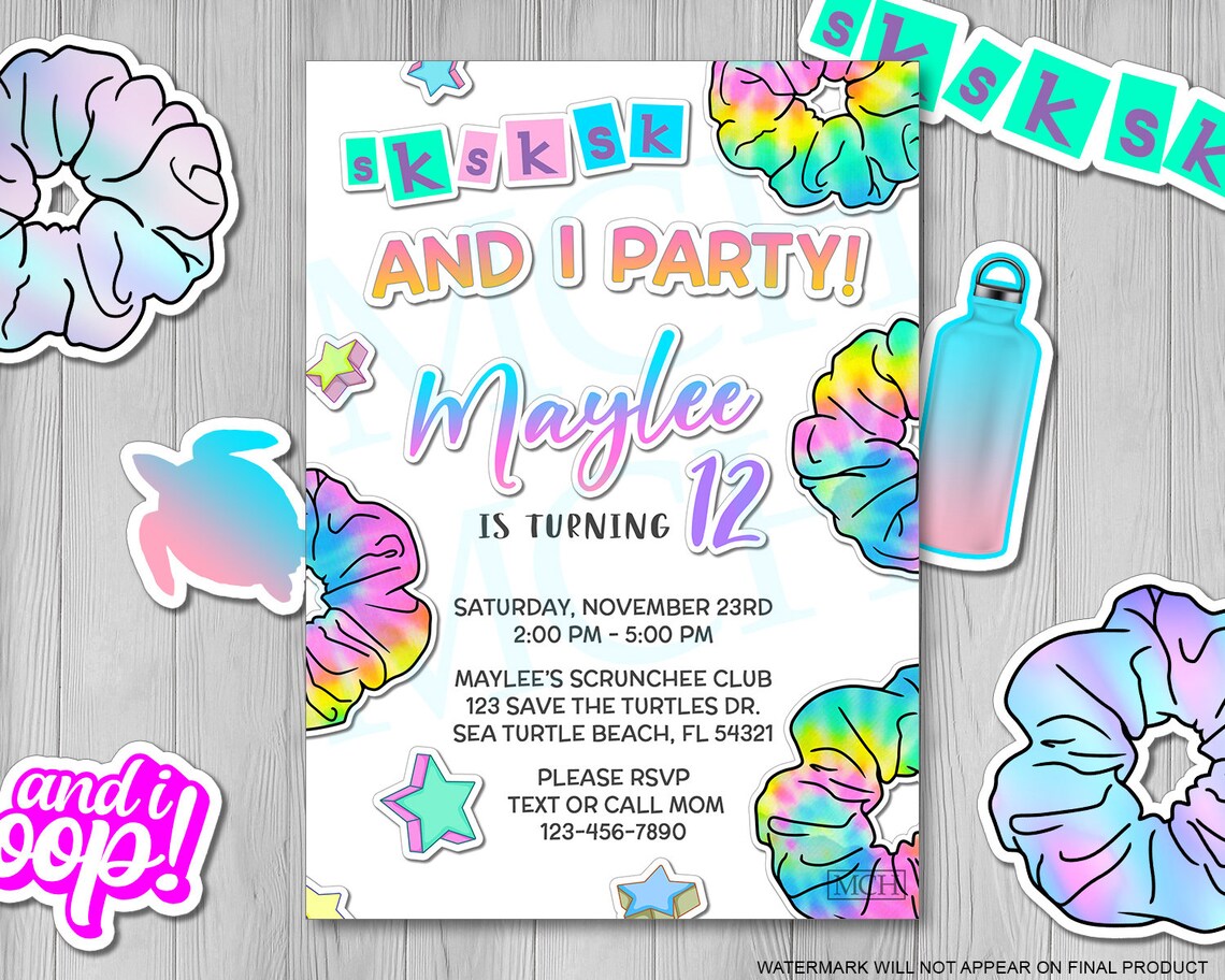 VSCO Girl Invitation Birthday Party Personalized VSCO Party | Etsy