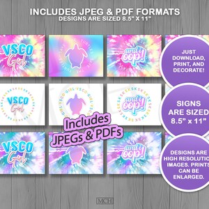 VSCO Girl Party Signs, Vscogirl Birthday Vsco Party Table Signs, Vsco ...