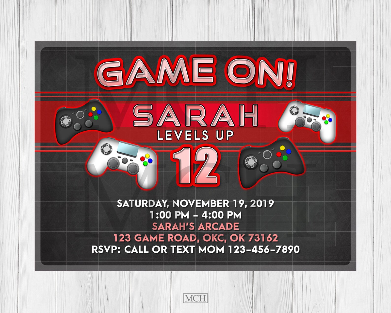 Gamer Party Invitation Personalized Video Game Party Gaming | Etsy