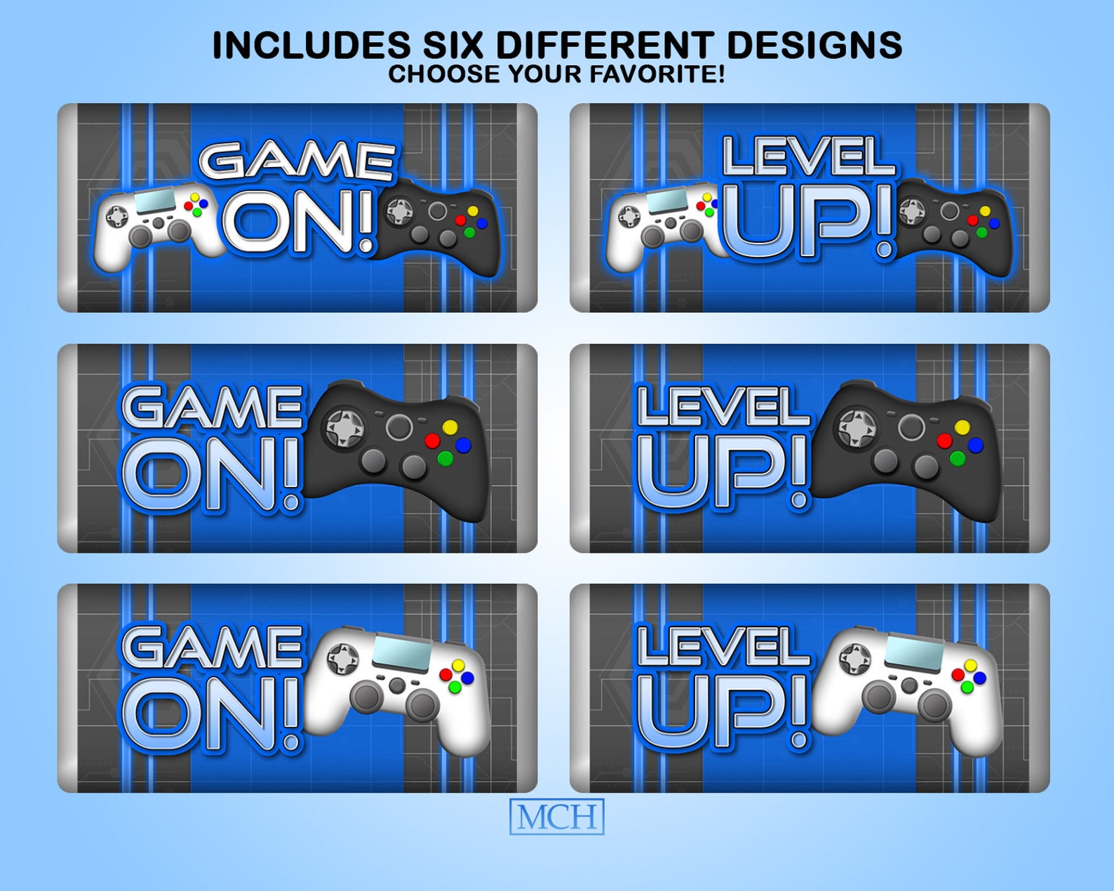 Gamer Party Candy Bar Wrapper Labels, Video Game Party Gaming Chocolate ...