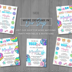 VSCO Girl Party Signs Vscogirl Birthday Vsco Party Table - Etsy