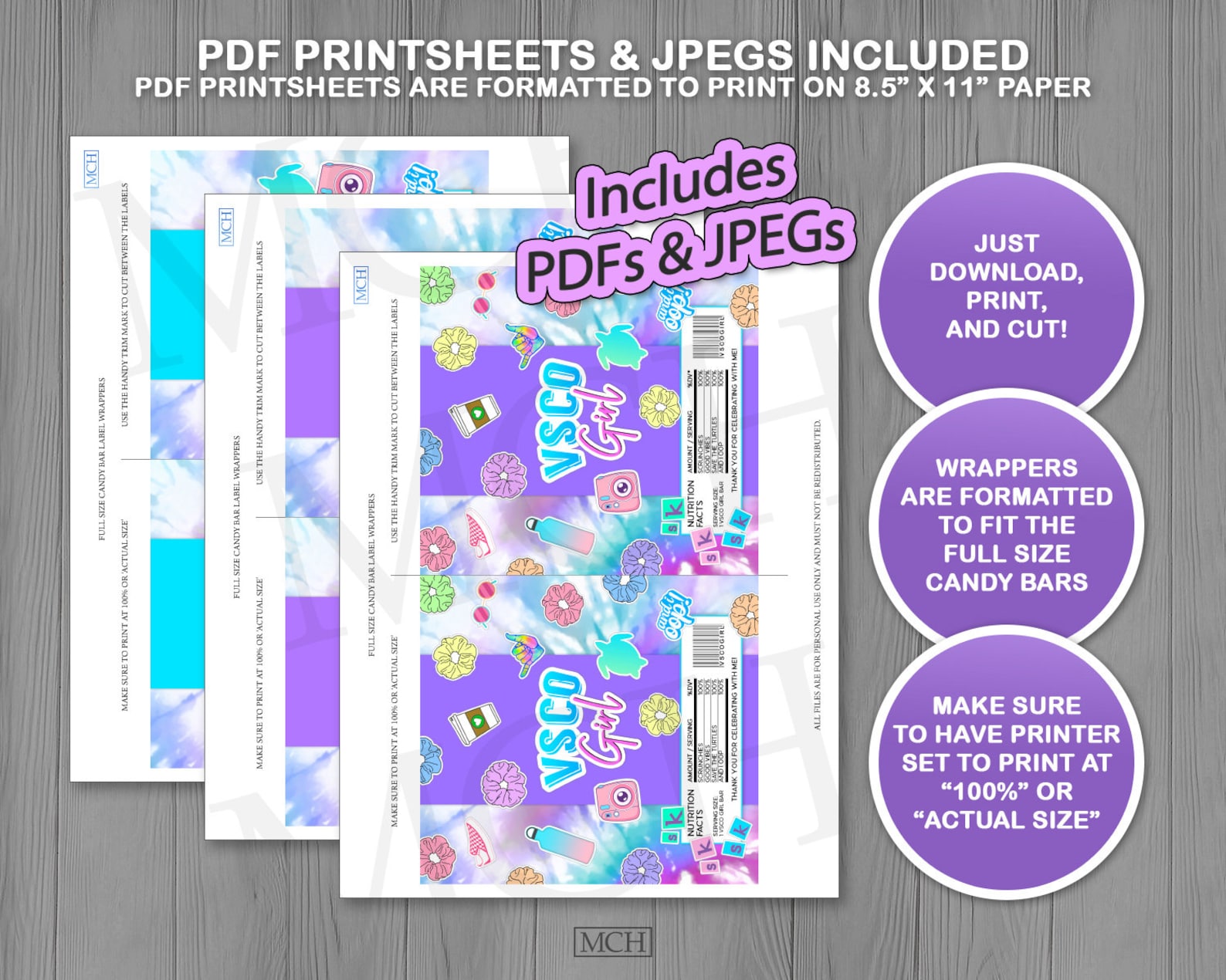 VSCO Girl Party Candy Bar Wrapper Labels, Vscogirl Birthday Vsco Party ...