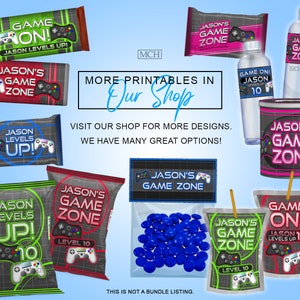 Gamer Party Candy Bar Wrapper Labels Personalized Custom Video Game ...