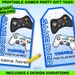 Gamer Party Favor Gift Tags, Video Game Party Gaming Birthday Food ...