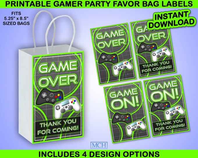 Gaming Party Favors, Video Game Party, Candy, Treats, Personalized ...