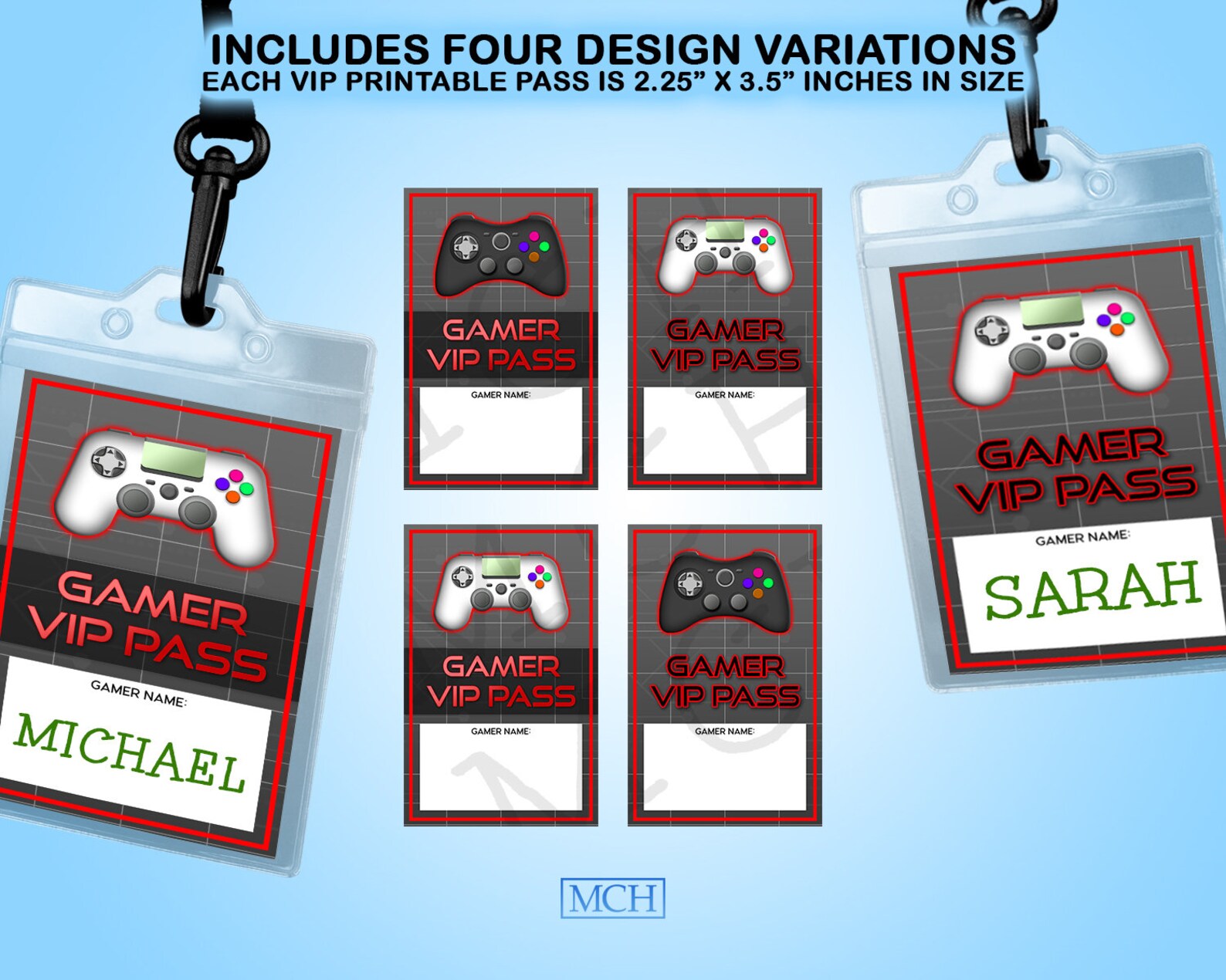 Gamer VIP Party Passes V.I.P. Cards Birthday Party Passes | Etsy