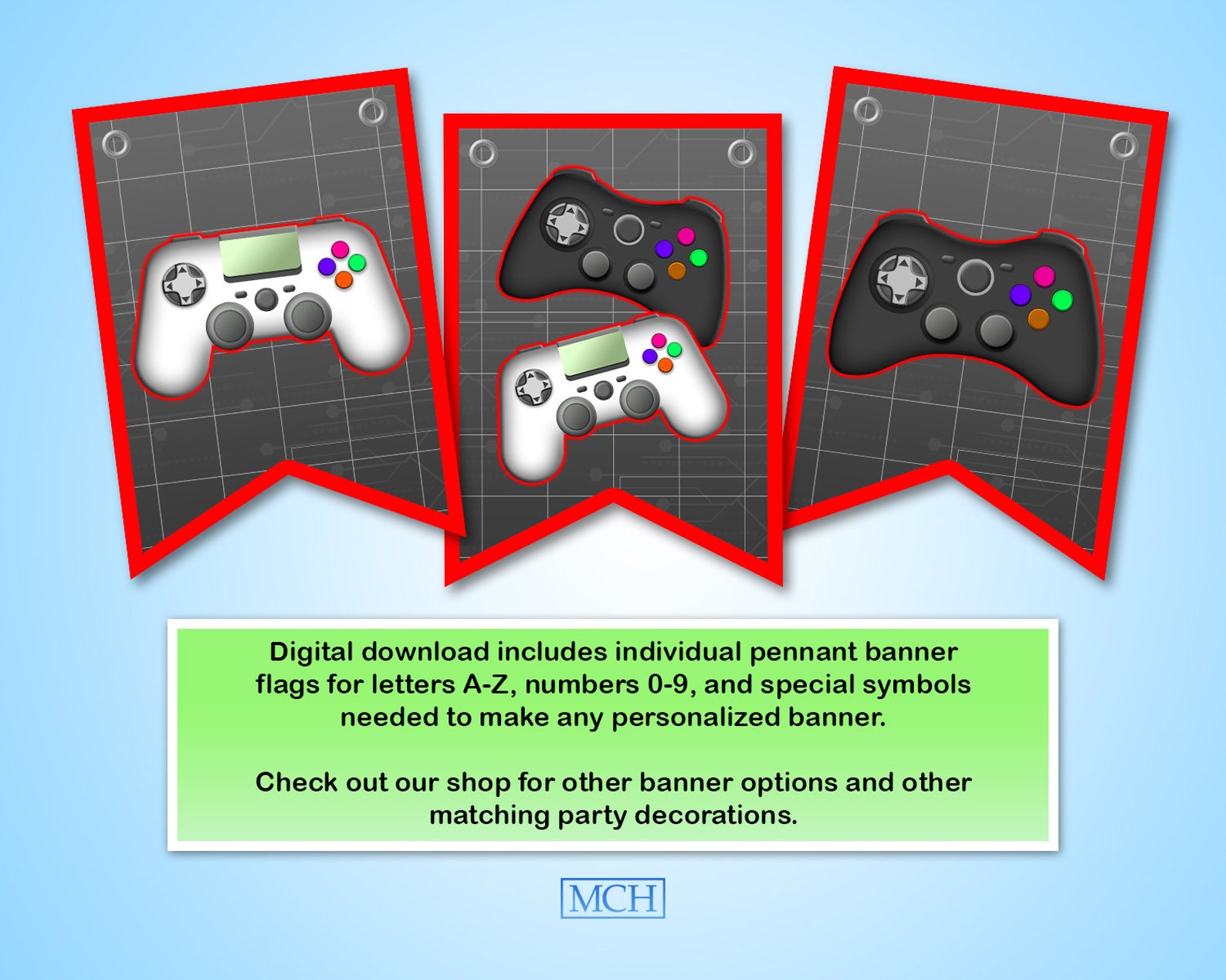 Gamer Party Banner Video Game Truck Party Gaming Backdrop - Etsy