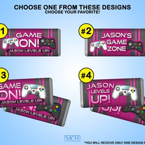 Gamer Party Candy Bar Wrapper Labels Personalized Custom Video Game ...