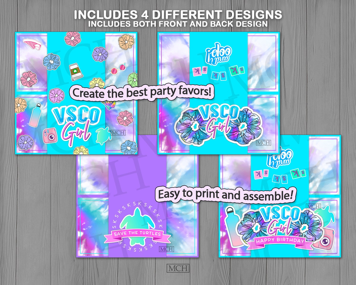 VSCO Girl Party Treat Bag Topper Vscogirl Birthday Vsco Party | Etsy