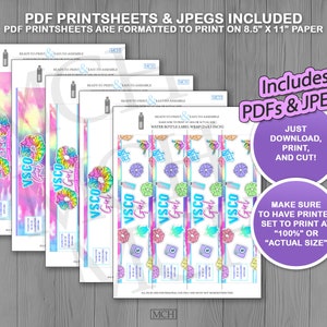 VSCO Girl Party Water Bottle Wrapper Labels, Vscogirl Birthday Vsco ...