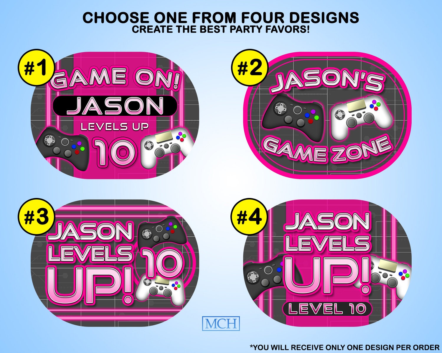 Gamer Party Chips 0.67 Oz Snack Stack Labels & Wrap Personalized Custom ...