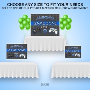 Gamer Party Backdrop Banner, Personalized Video Game on Game Party ...