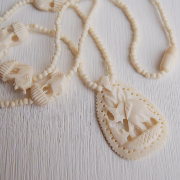 Tribal Bone Necklace - Etsy