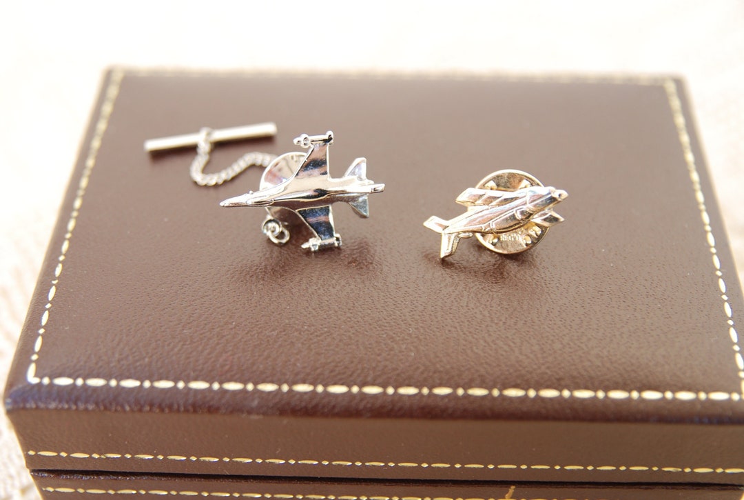 Vintage Airplane Tie Tacks for Men Lot of 2 Aeroplane Pins, Aviator ...