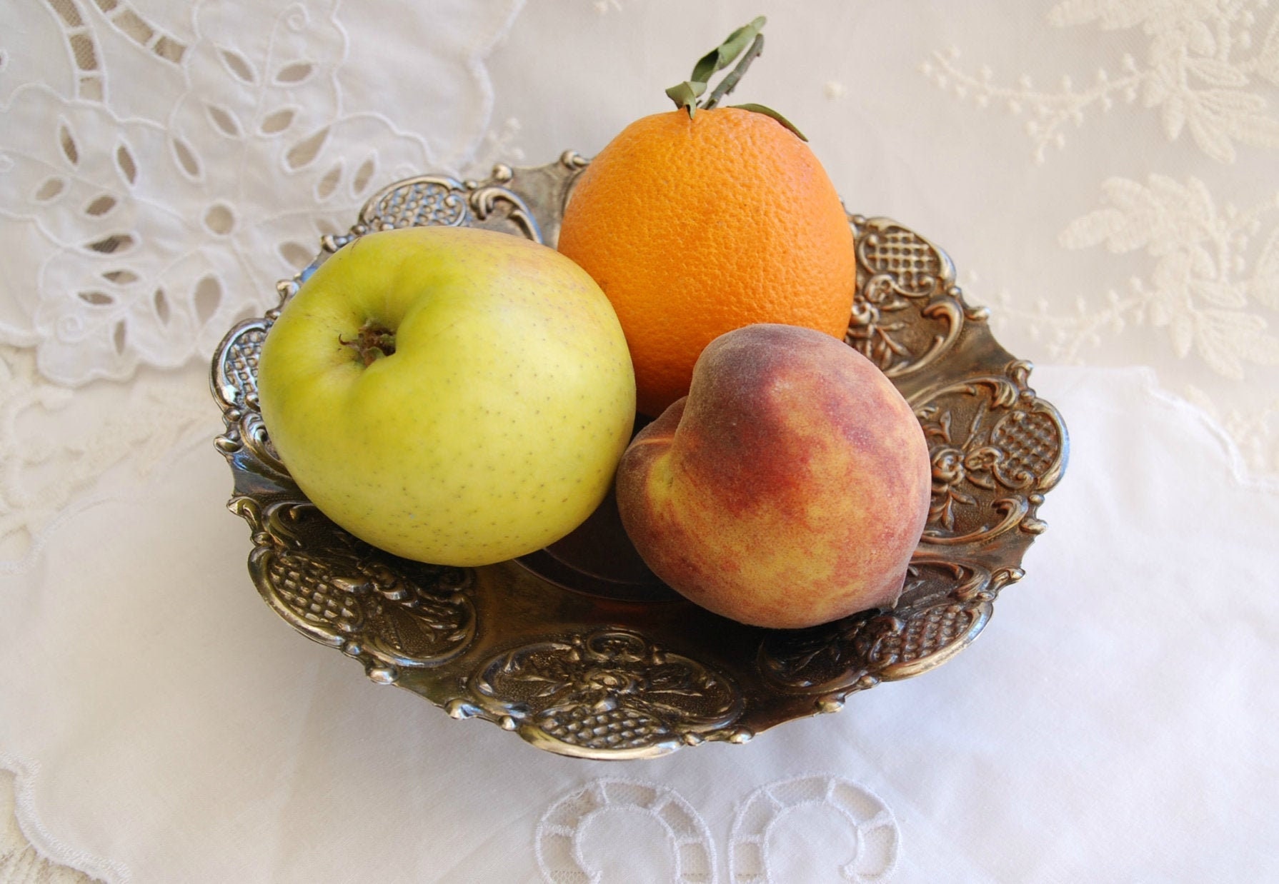 Silverplate Footed Fruit Dish Candy Bar Dish or Trinket Metal - Etsy