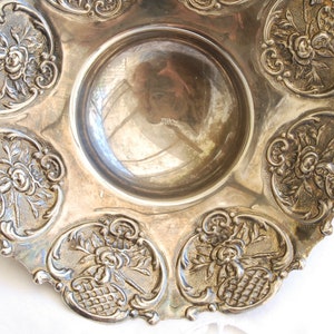 Silverplate Footed Fruit Dish Candy Bar Dish or Trinket Metal Bowl ...