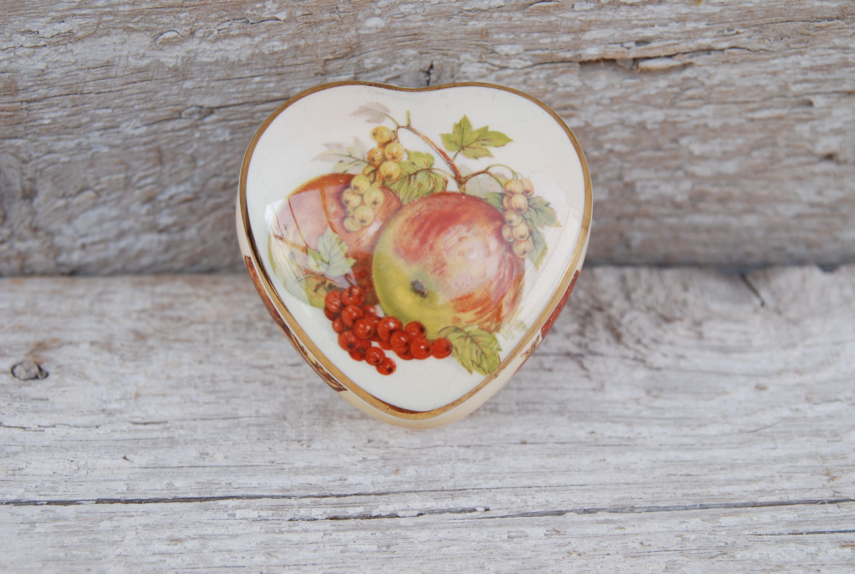 Vintage Trinket Jewelry Box Heart Shaped Porcelain Box With - Etsy UK