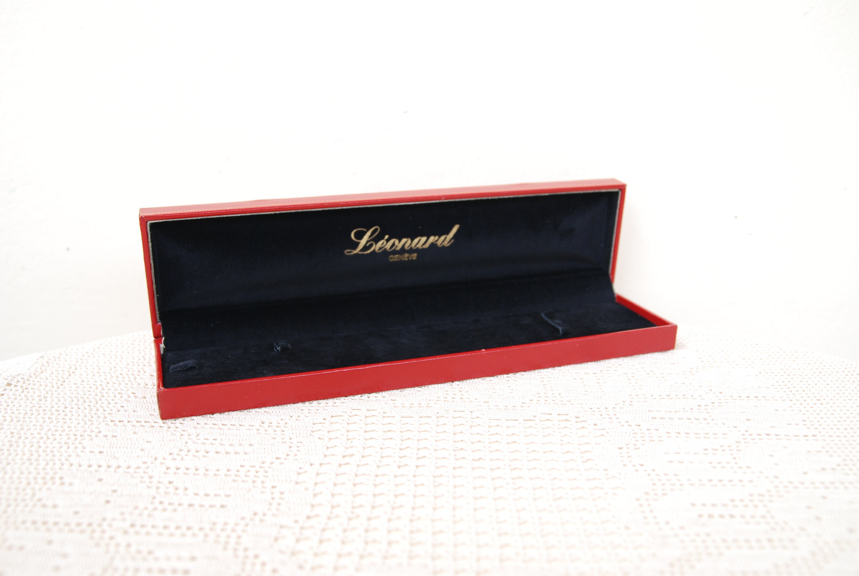 Red Jewelry Box Leonard GENEVE Watch Box Case for Men Jewelry - Etsy