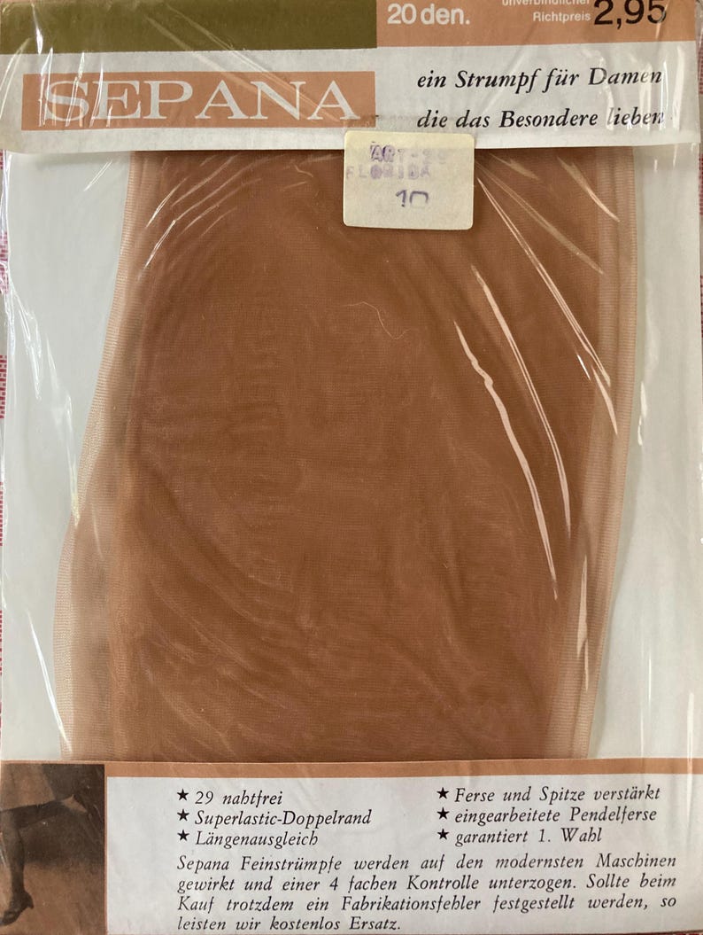 One Pair of Sepana Seamfree Non-stretch Authentic RHT Stockings. Size ...