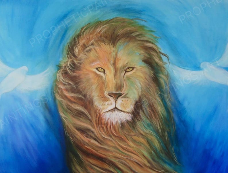 Lion of Judah, Art Print, Christian Art, Prophetic Art, Faith Art - Etsy