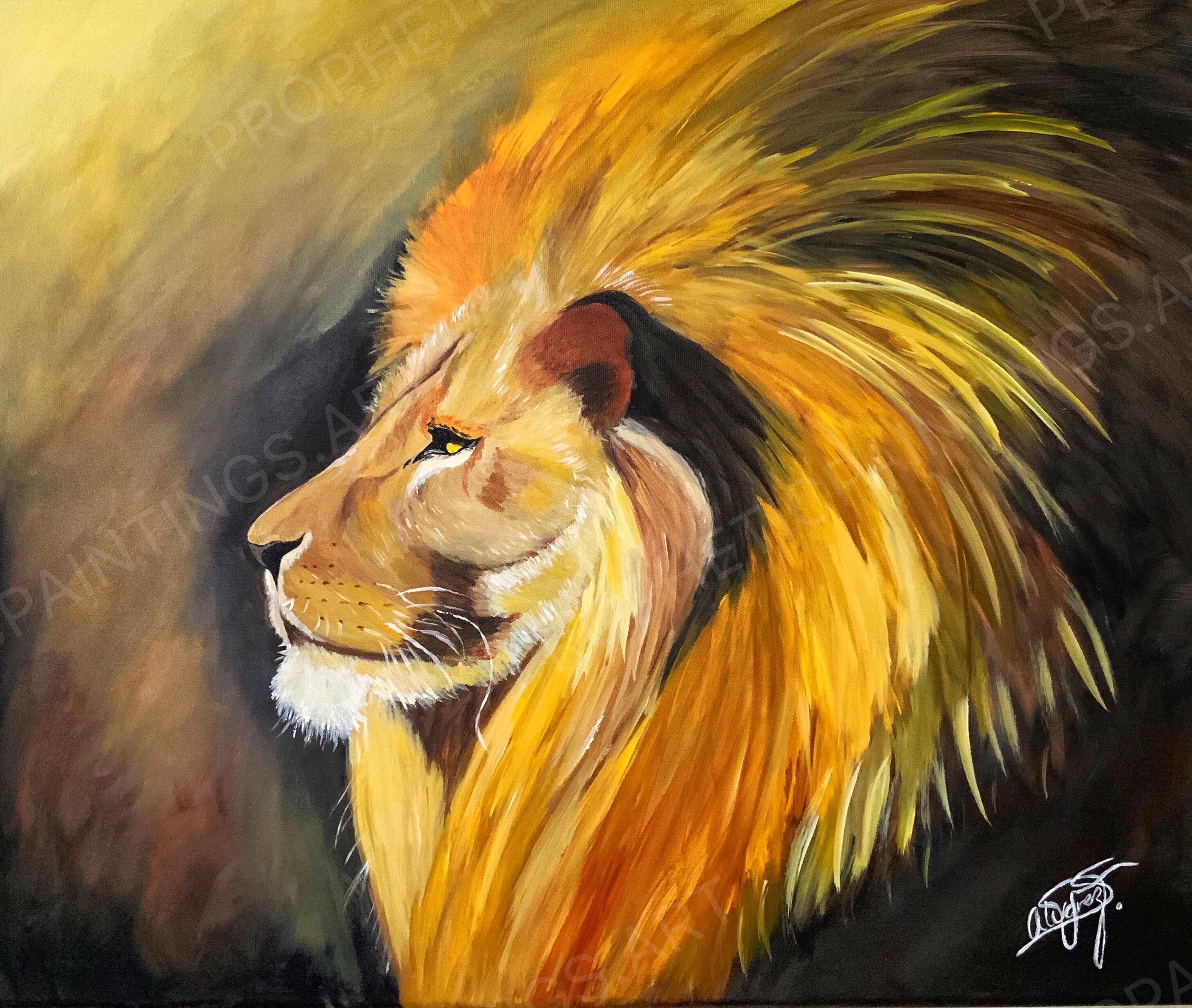 Lion of Judah, Art Print, Christian Art, Prophetic Art, Faith Art - Etsy