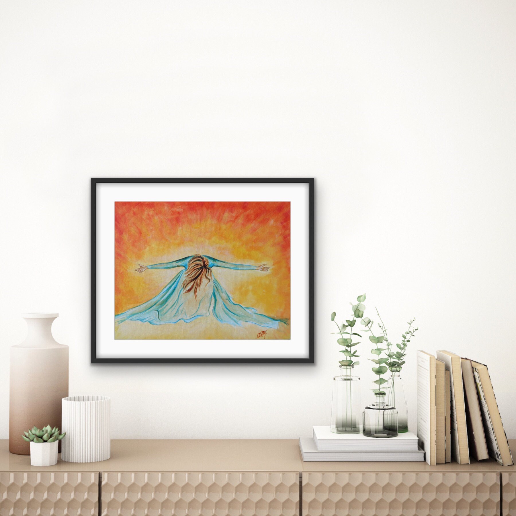 At His Feet -art Print of an Original Acrylic Painting, Glossy Finish ...