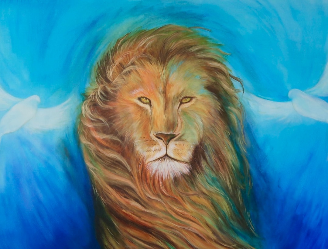 Lion of Judah art Print of an Original Acrylic Painting, Glossy Finish ...