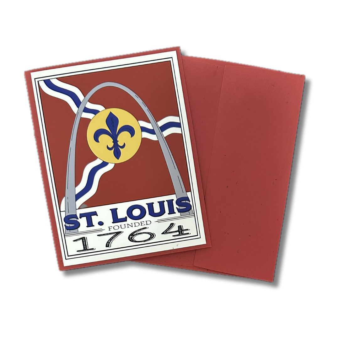 St. Louis Notecards, Founded 1764, Gateway Arch, Fleur De Lis ...