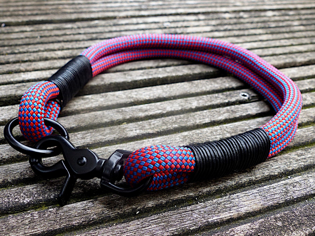 Climbing Rope Collar With Black Leather Rigging - Etsy