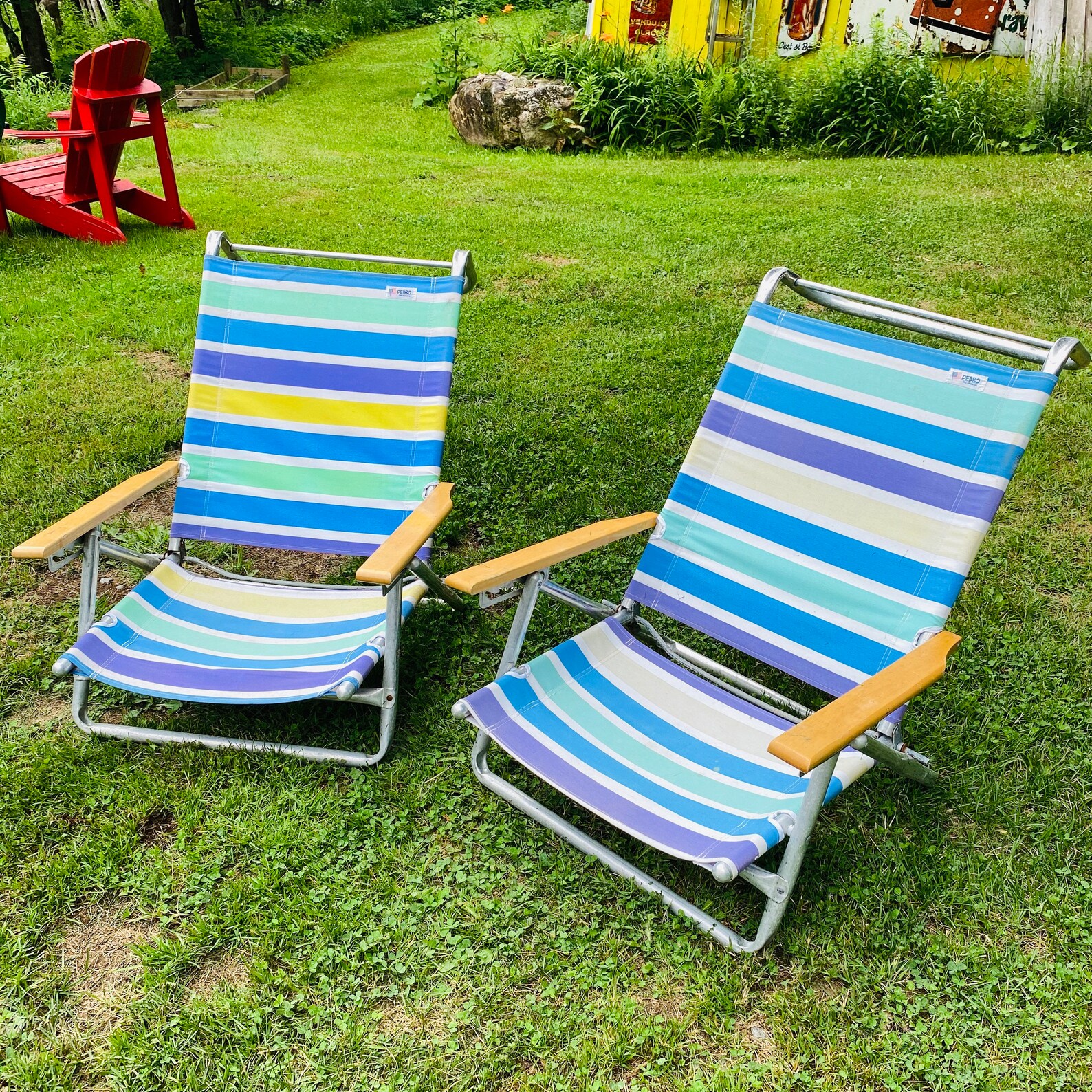 Vintage Debro lawn Chair 2 | Etsy