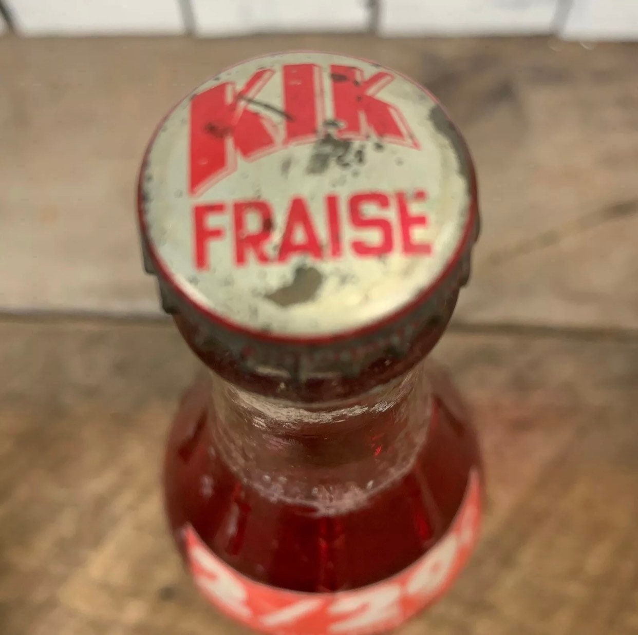 Vintage kik cola bottle strawberry | Etsy